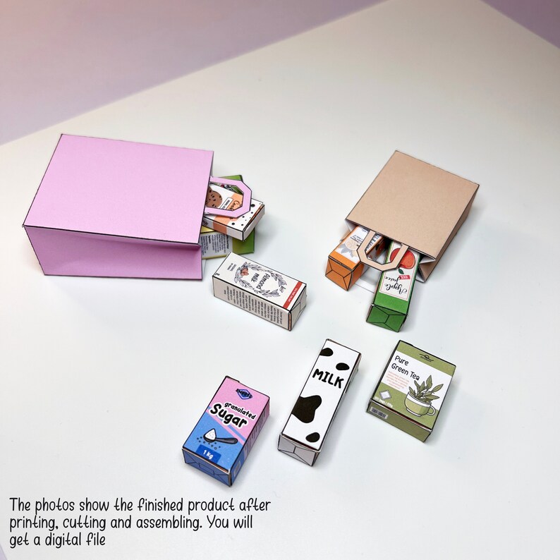 Miniature Food Printable Miniature Groceries Packages Dollhouse ...