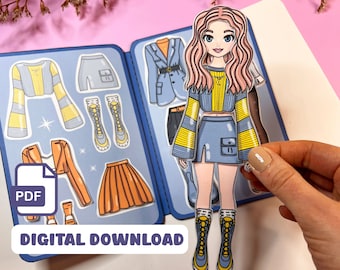 Paper Doll House Printable Paper Doll Busy Book Quiet Book Dress up ...