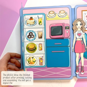 Printable Paper Dollhouse Book With Paper Doll: Preschool Pretend Play ...