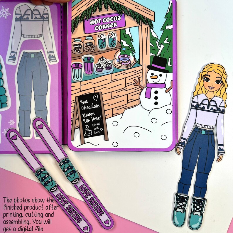 Printable Paper Doll: Winter Quiet Book Activity - Indoor Activities ...
