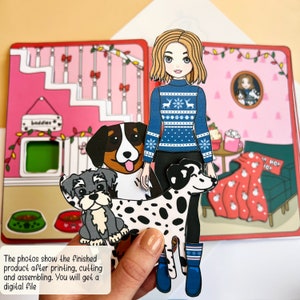 Paper Doll Christmas Printable Paper Dollhouse Christmas Paper Doll ...