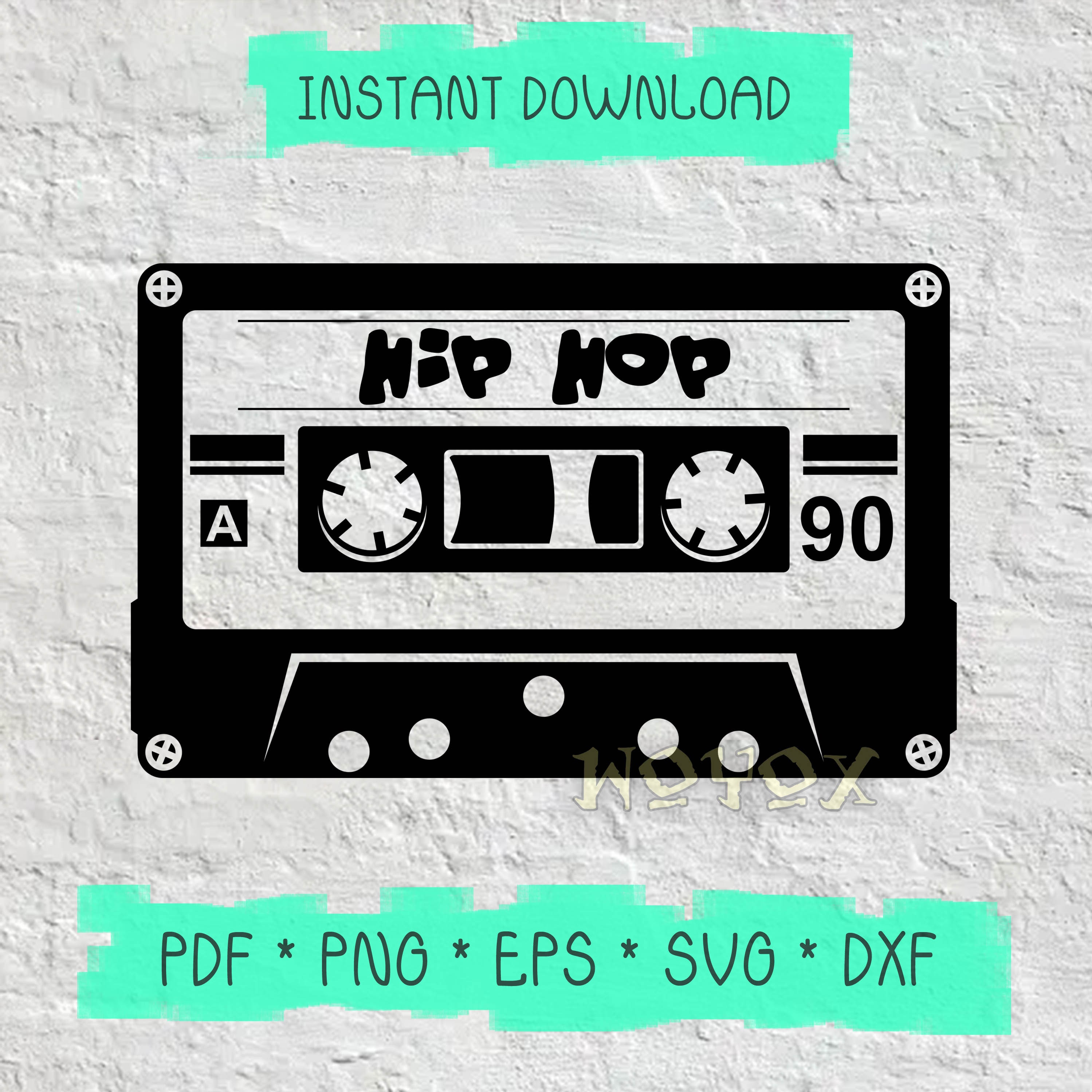 Mix Tape Cassette SVG Png 90s Hip Hop Retro Download Vintage - Etsy