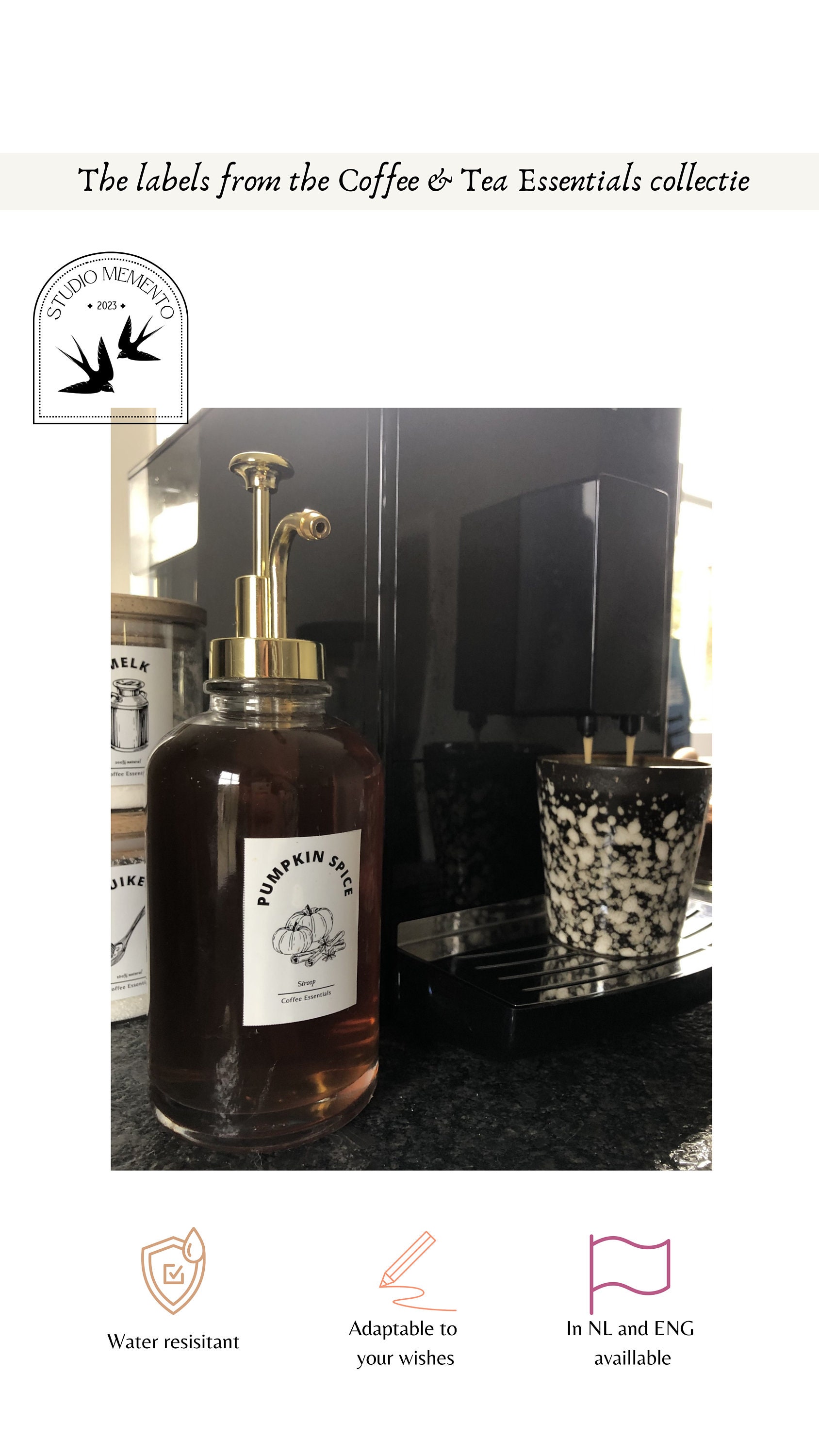 Coffee Syrup Labels for Your Coffee Bar 4 16 Tags Organization Labels ...