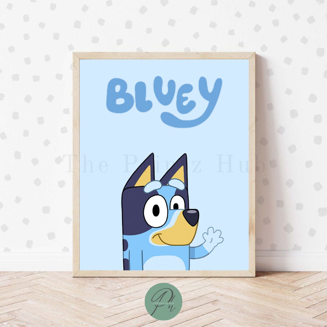 Set of 4 Bluey Prints Bluey Gallery Wall Decor Bluey - Etsy