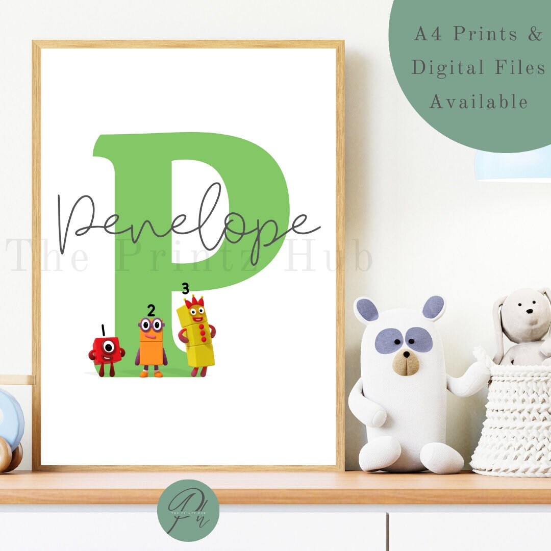 Personalised Numberblocks Wall Decor Numberblocks Prints - Etsy