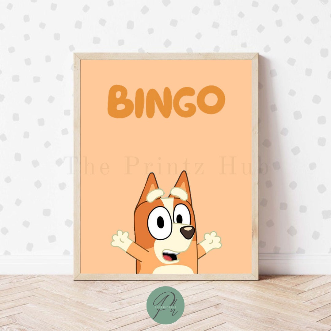 Set of 4 Bluey Prints Bluey Gallery Wall Decor Bluey - Etsy