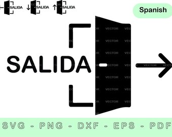 Exit Sign Icon in Norwegian Utgang svg Png Dxf Eps Pdf Digital Files - Etsy