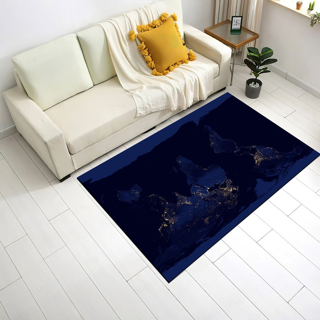 Sky City Lights Rug,,for Living Room, Neon Rug, Office Rug, Printed Rug ...