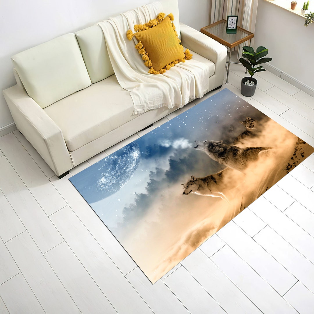 Wolf Rug, Animal Rug, Alpha Rug,beta Rug, Omega Rug, Living Room Rug ...