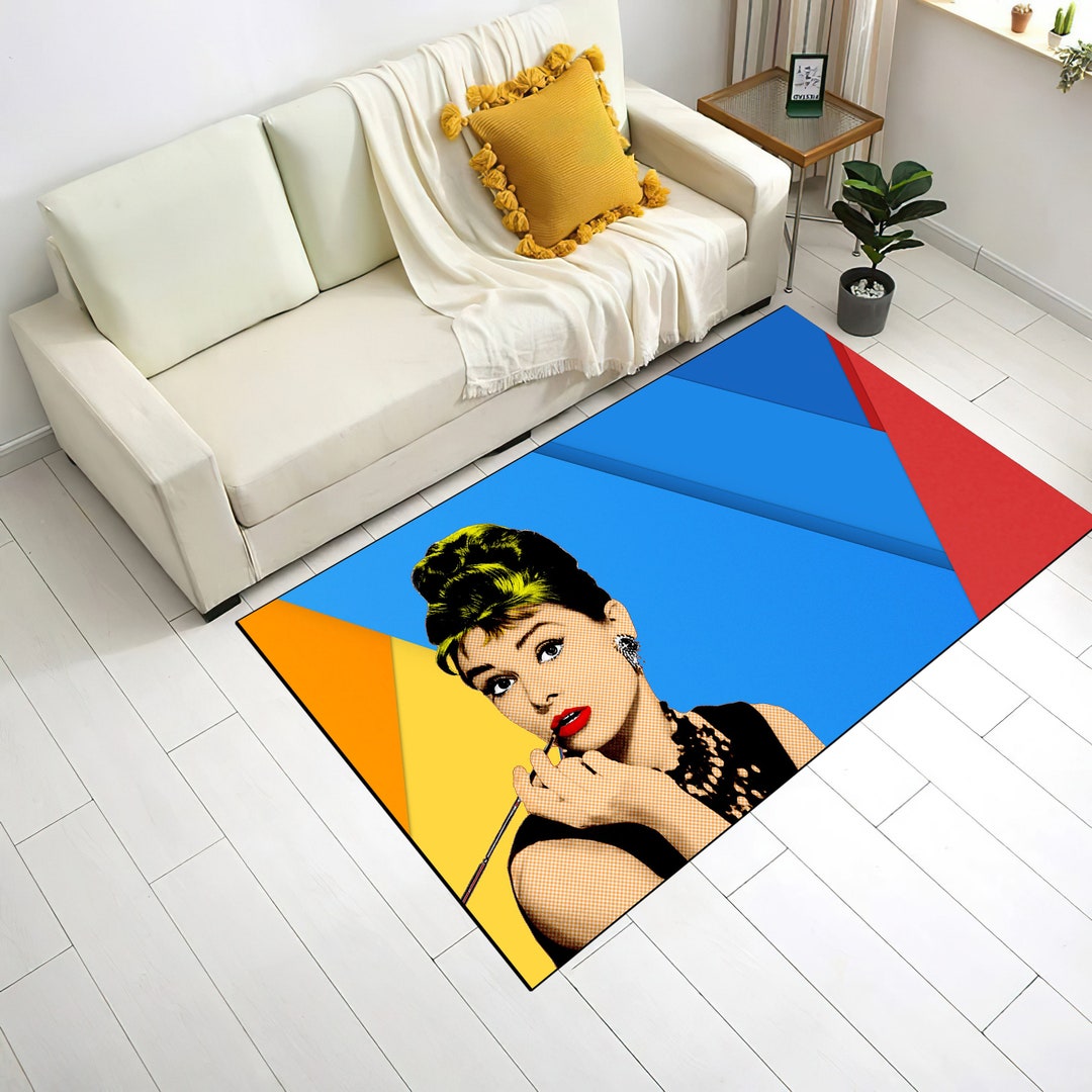 Audrey Hepburn Rug / Hollywood Star Rug / Personalized Rug / 70s / 80s ...