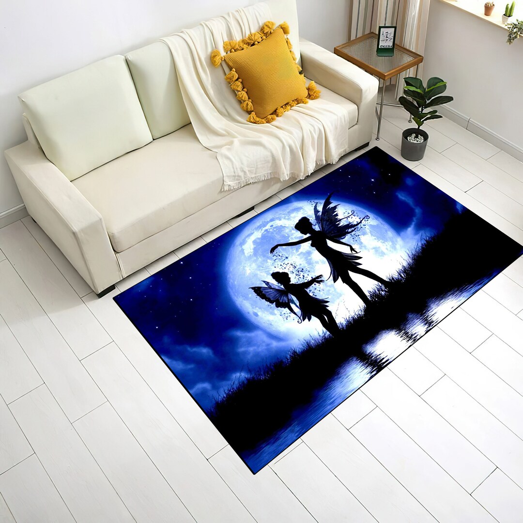 Fairy Rug, Fairy With Wings Rug, Magical Rug, Butterfly Rug, Flowers ...