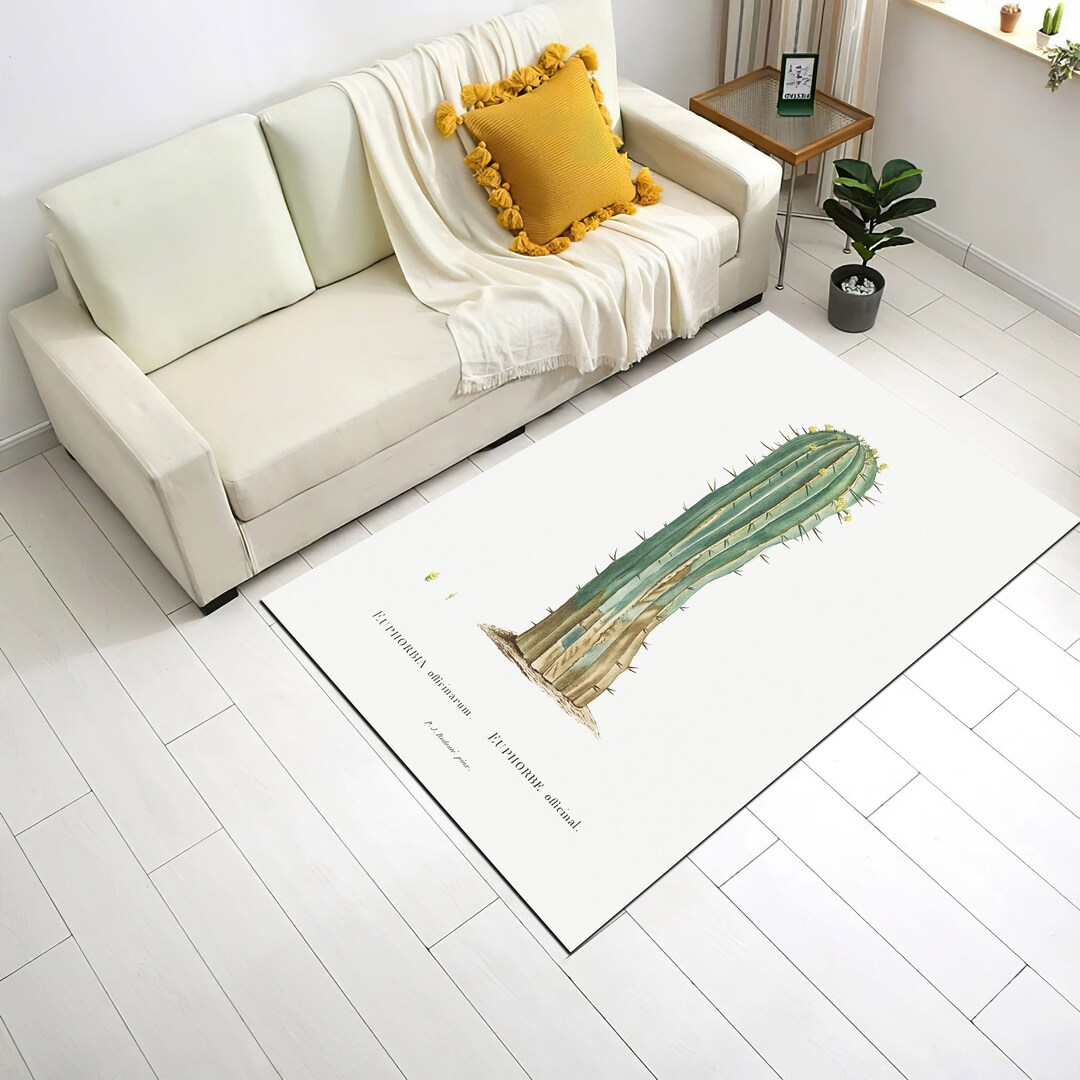 Cactus Rug, Plant Rug, Plant Design, Minimalist Rug, Gifts for Kids ...