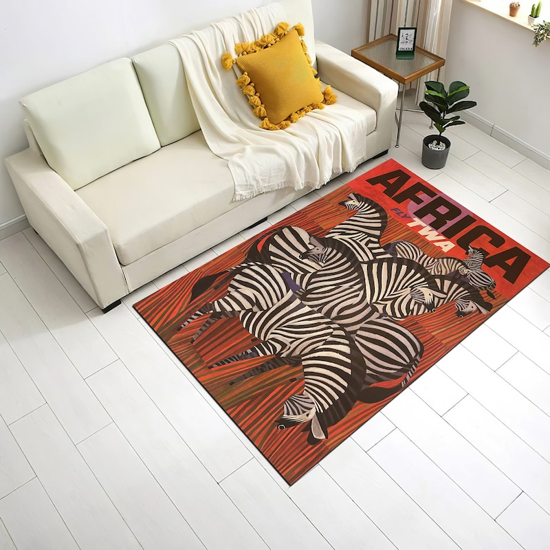 Zebra Rug - Etsy