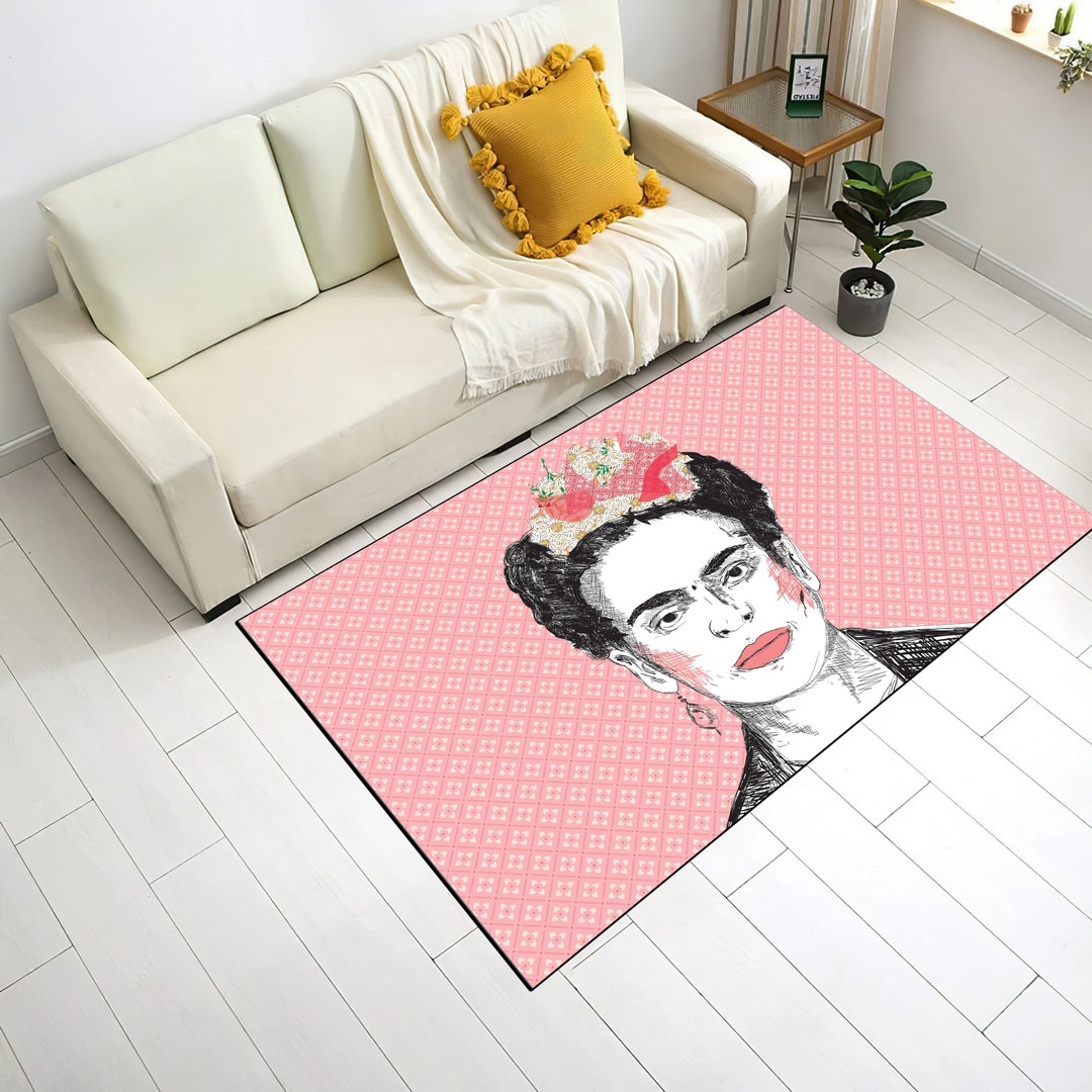 Salon Rug, Luxury Rug, Frida Kahlo Rug, Frida Portrait Rug, Woman ...