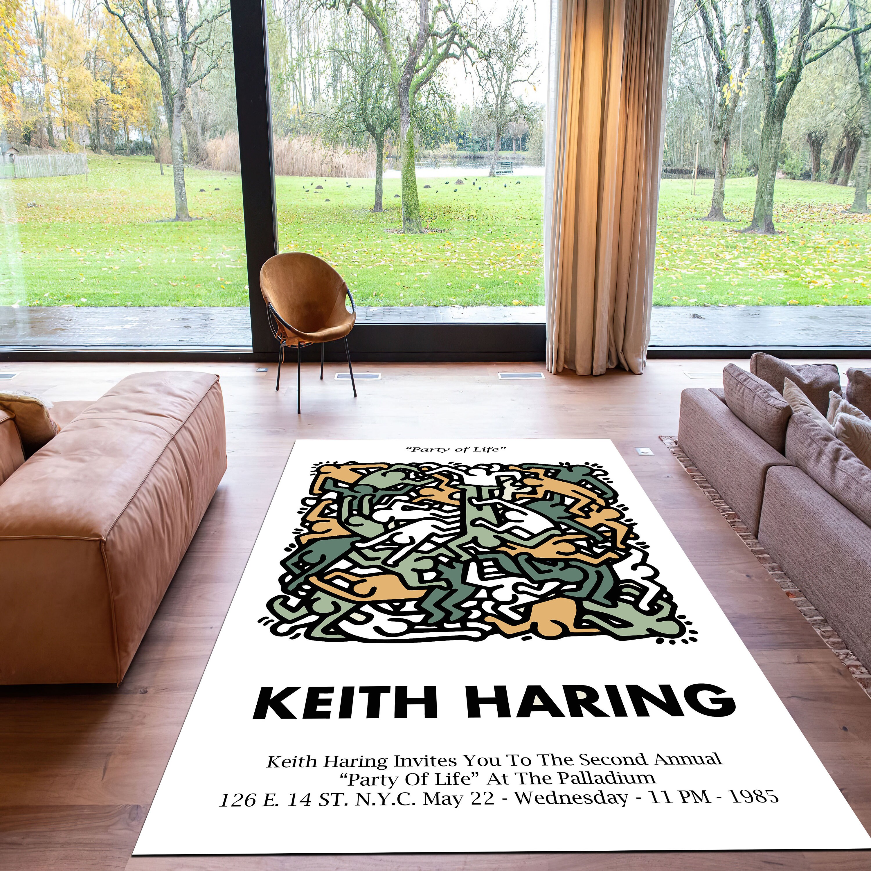 Keith Haring Keith Haring Rug Keith Haring Dance Dance Rug - Etsy