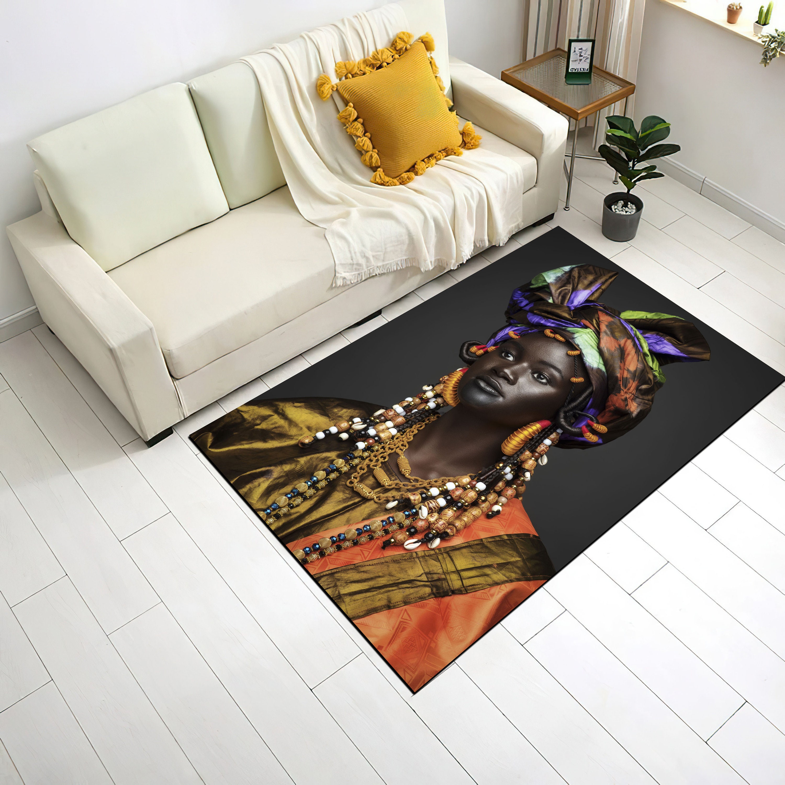 African Rug ,african Woman Rug, Ethnic Rug,african Decor,customizamble ...