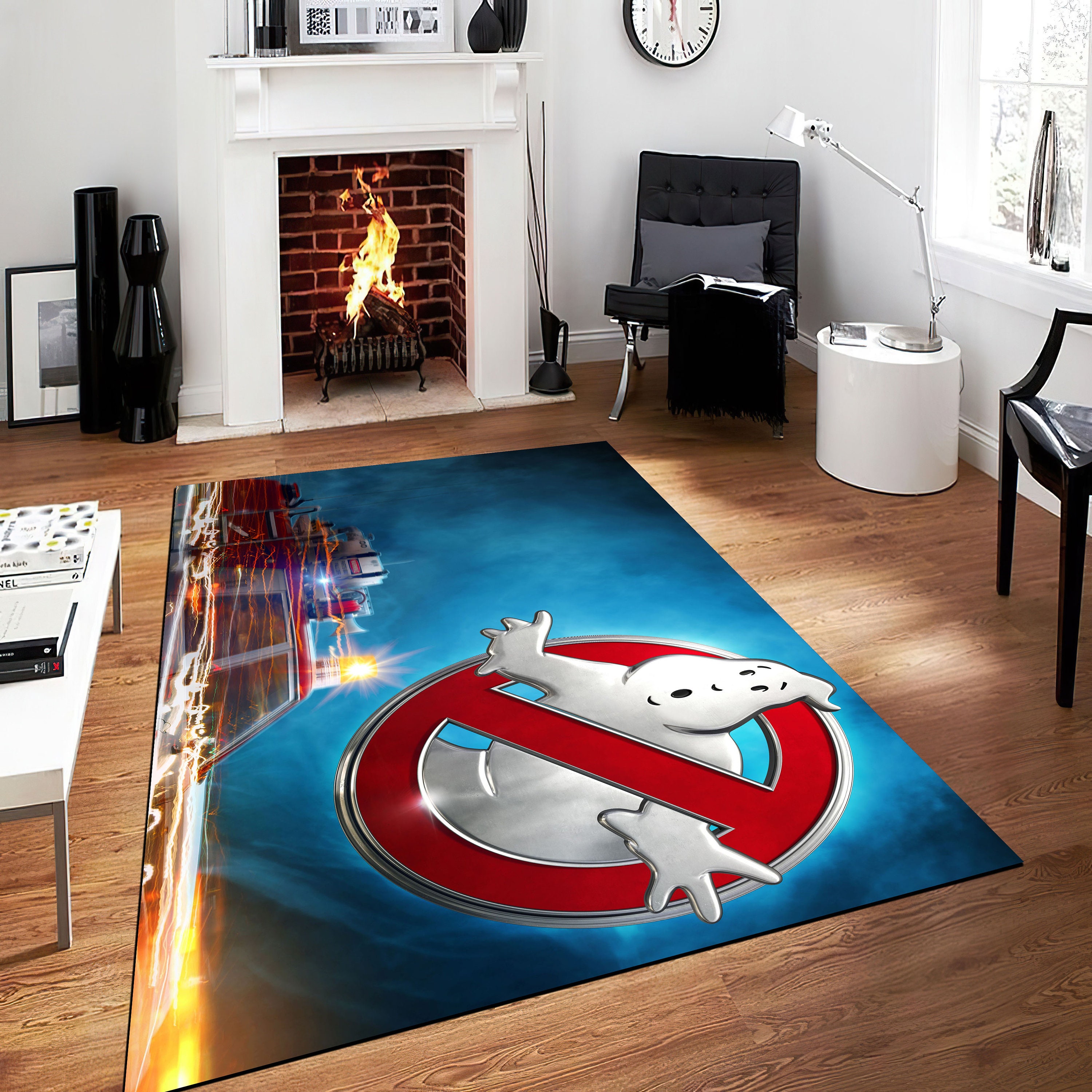 Ghostbusters Sci Fi Movie Area Rug Digital Art Battler Car - Etsy