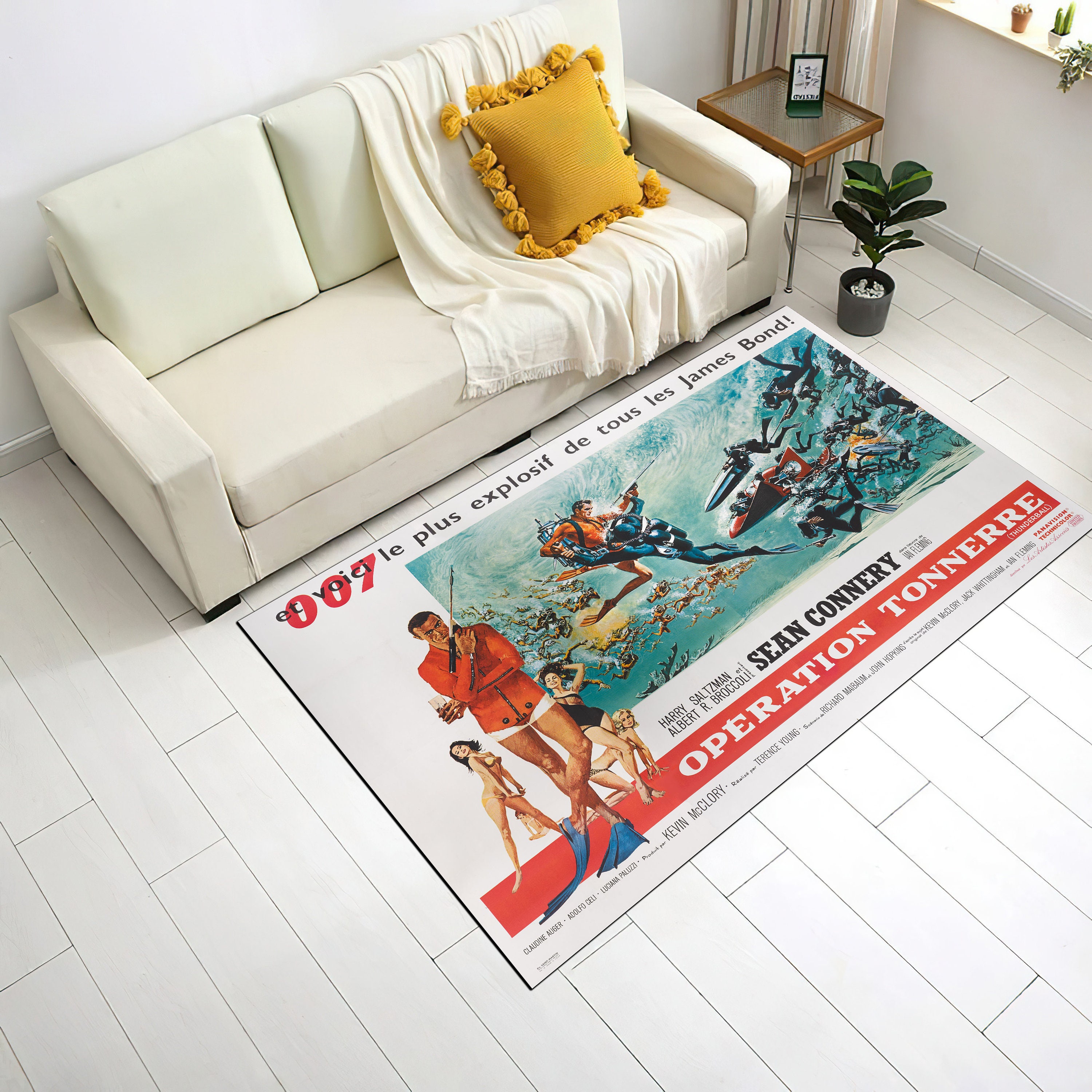 James Bond Theme Rug, Popular Film Carpet, 007 James Bond Design Rug ...