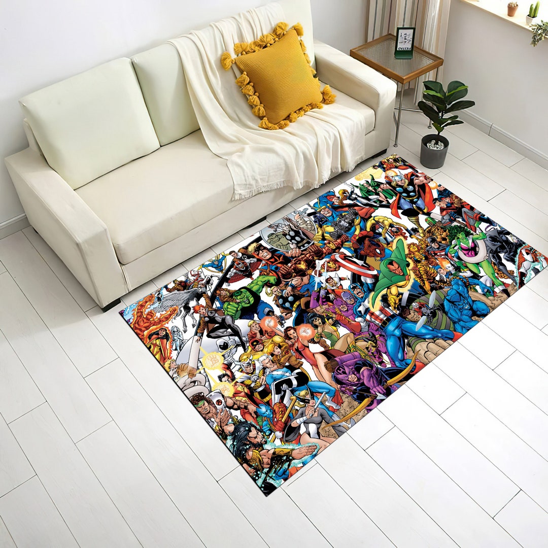 Super Hero Rugs, Superheroes Films Movie Character Rug, for Boy Bedroom ...