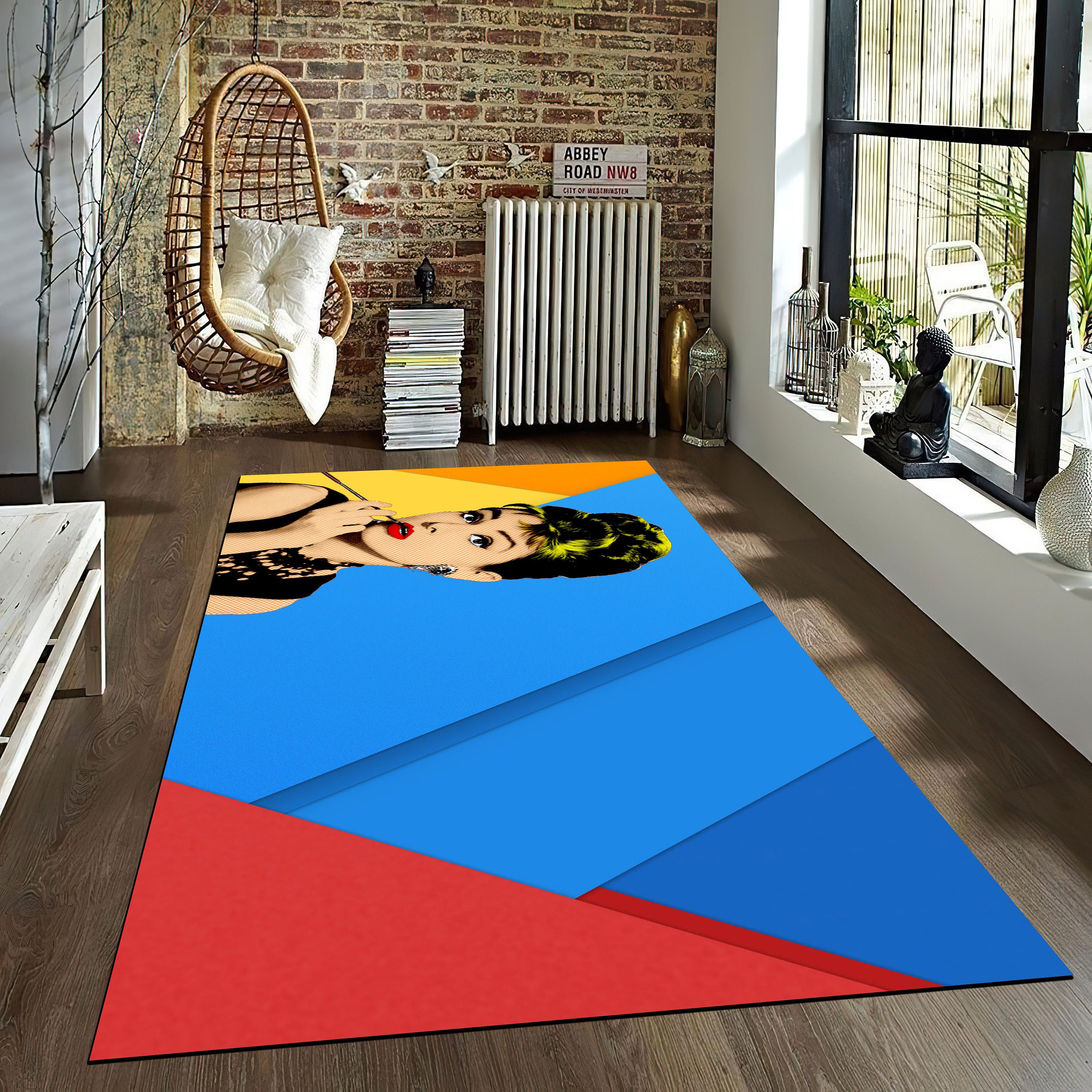 Audrey Hepburn Rug / Hollywood Star Rug / Personalized Rug / 70s / 80s ...