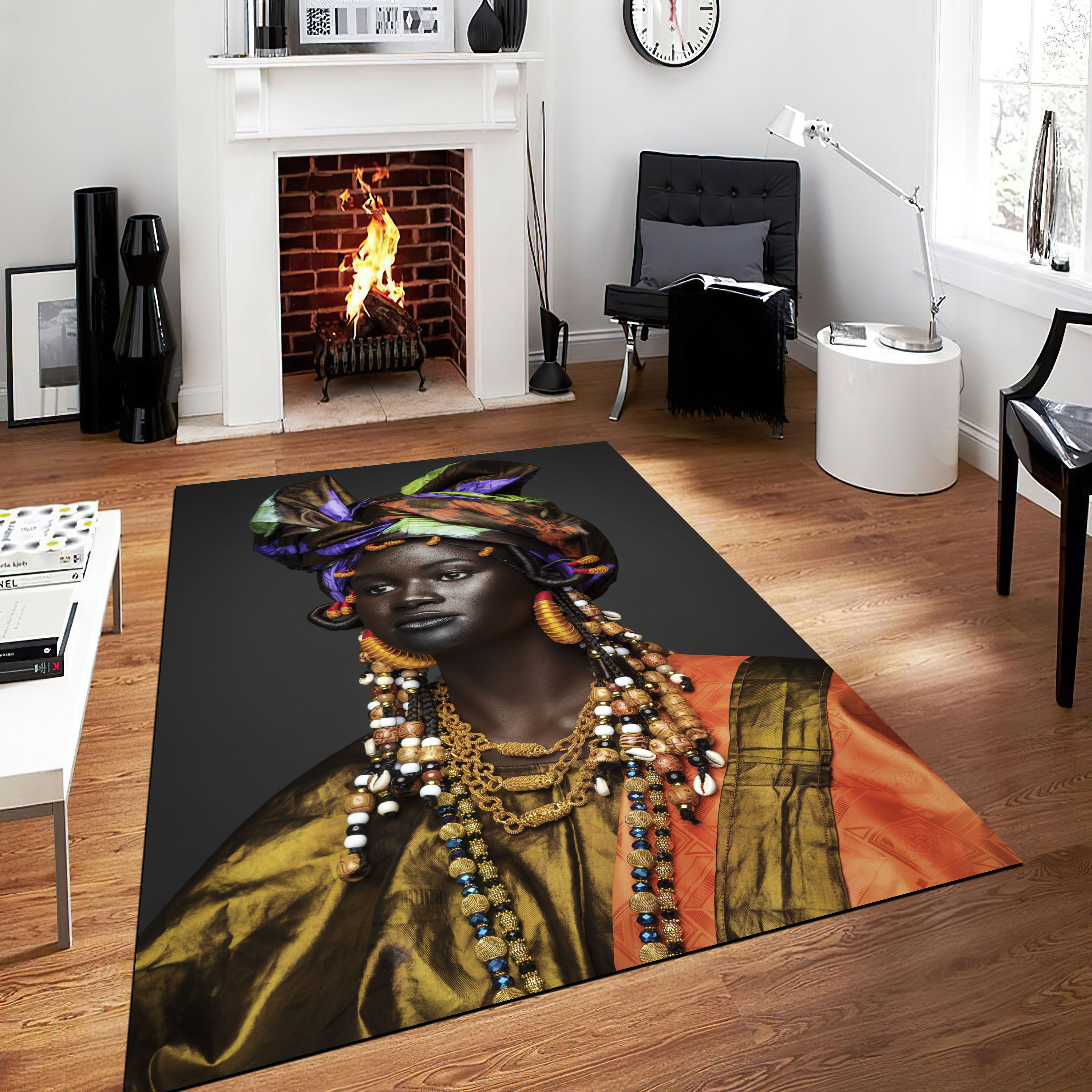 African Rug ,african Woman Rug, Ethnic Rug,african Decor,customizamble ...