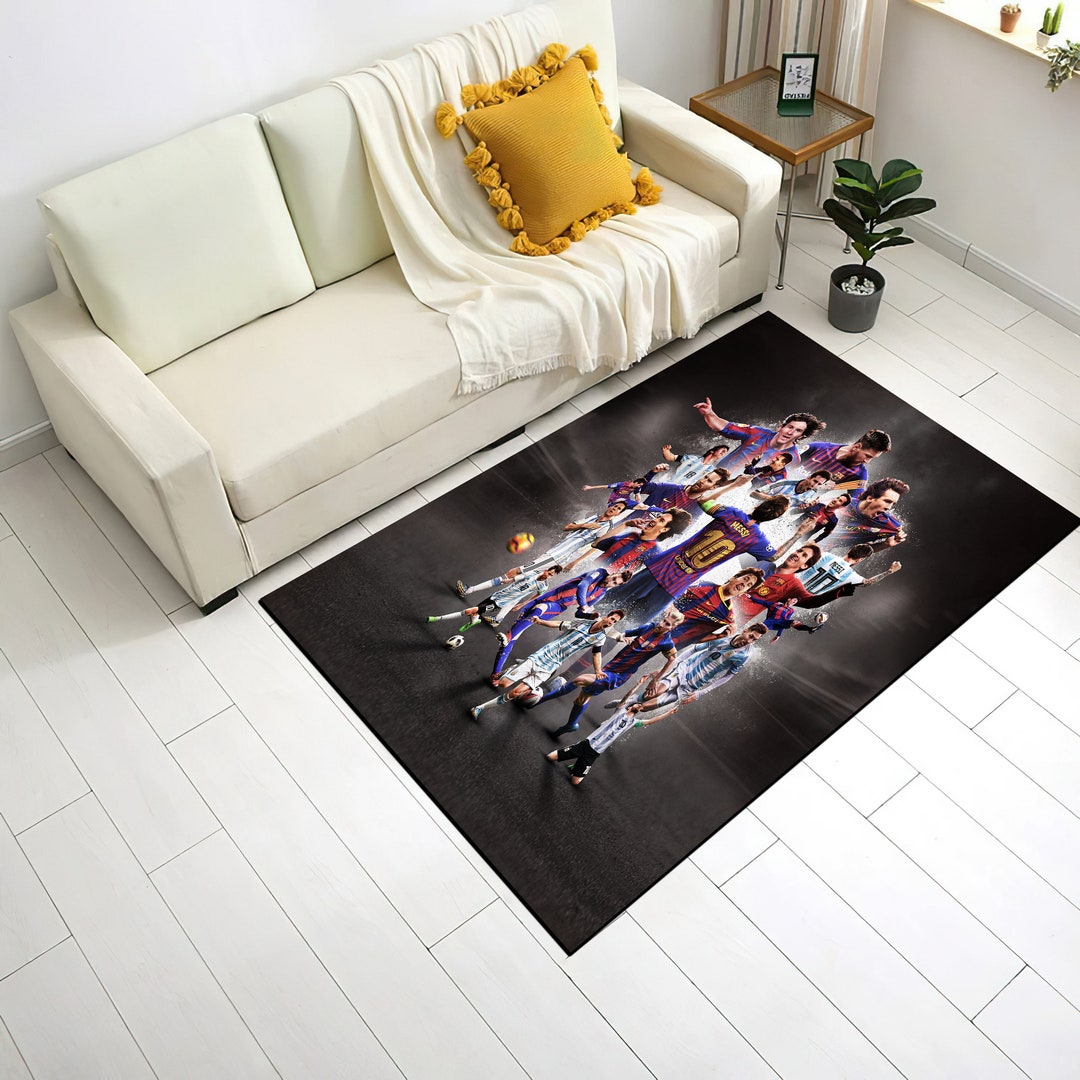 Football Rug, World Cup 2022, Football Design,messi Ronaldo Rug ...