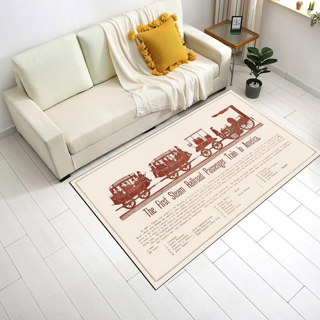 Train Rugs,3d Field Train Rug,steam Train Rug,modern Rug,railway Rug ...