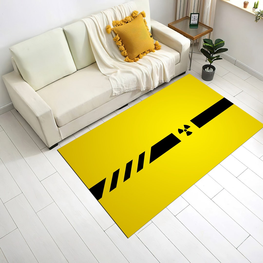 Danger Rug, Danger Zone Pattern Rug, Danger Radioactive Logo Rug ...