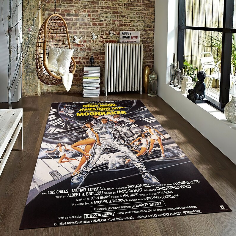 James Bond Movie Poster Rug, Popular Film Carpet, James Bond Design Rug ...