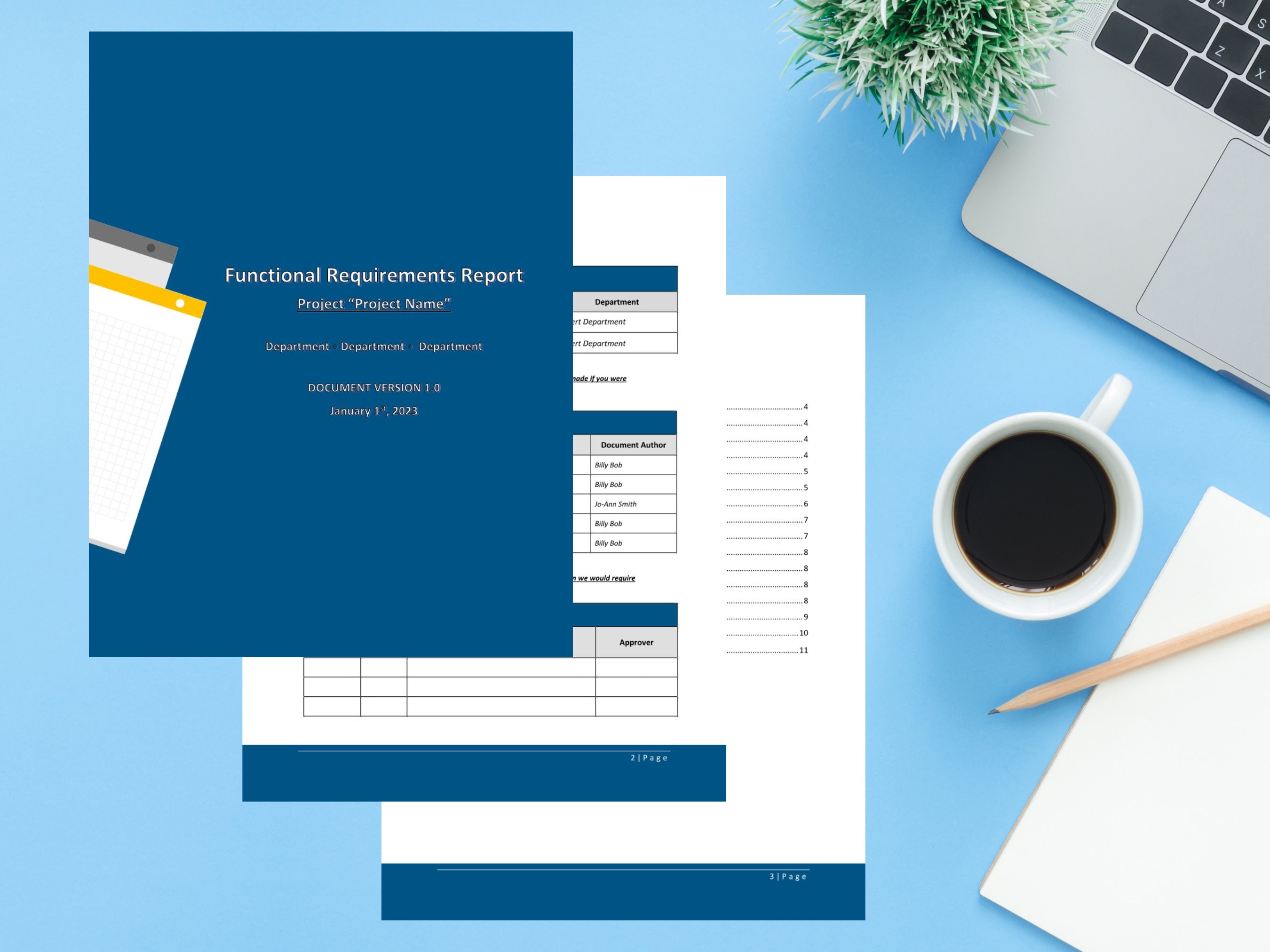 Functional Requirements Report Template - Project Management - Etsy