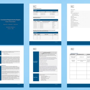 Functional Requirements Report Template - Project Management - Etsy