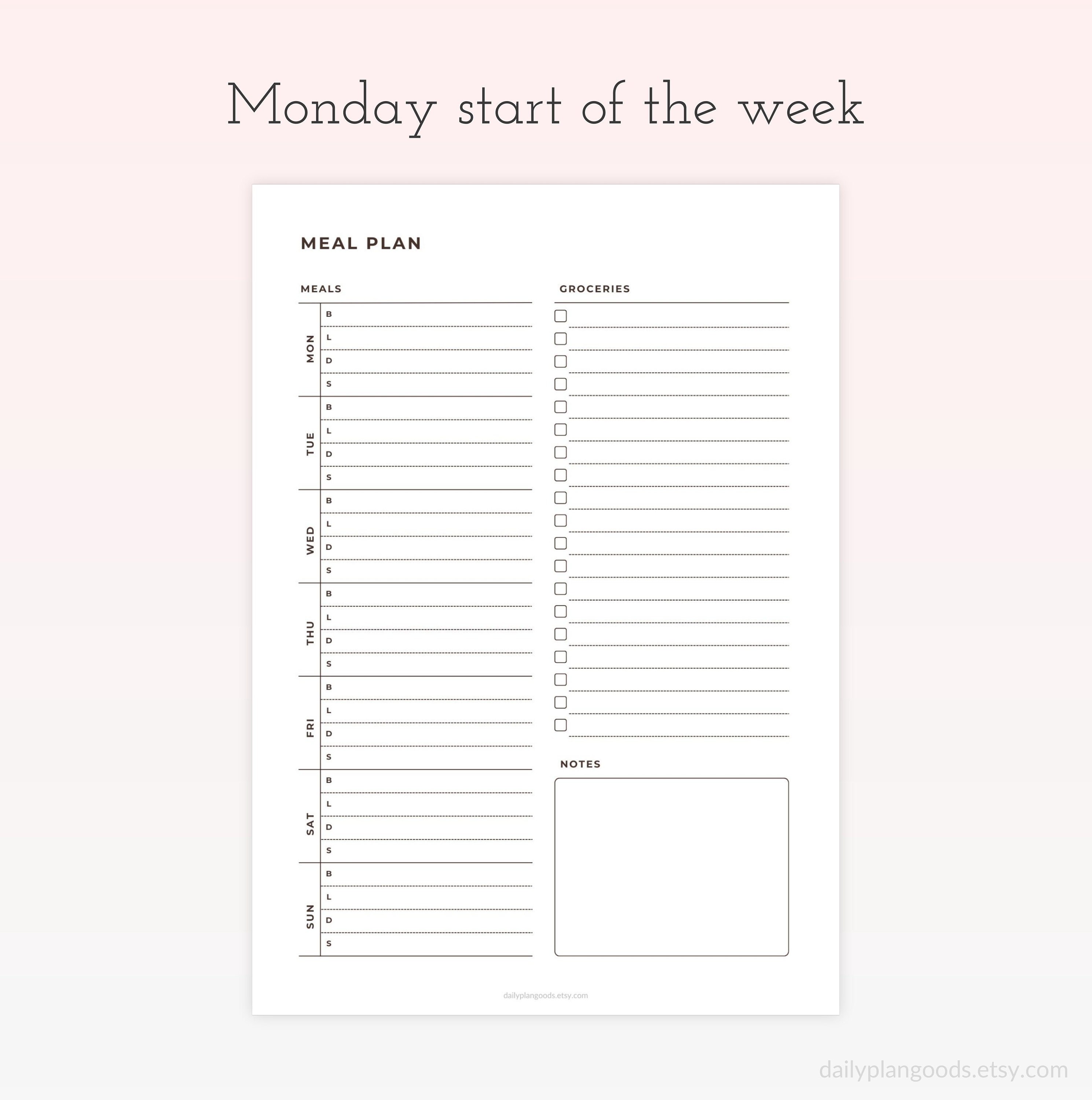 Printable Food Journal, Digital Meal Prep Planner, Meal Tracker Ipad ...