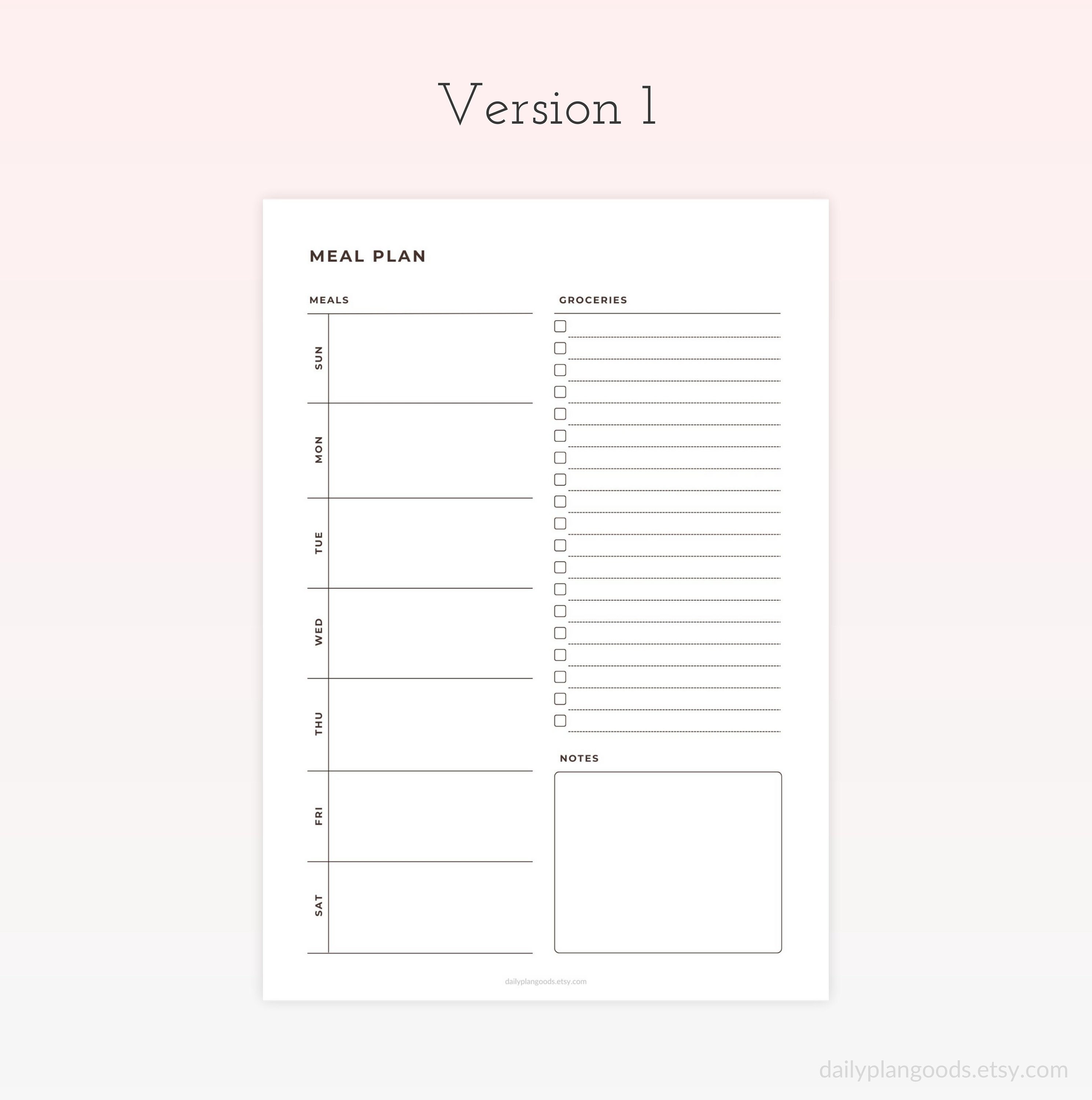 Printable Meal Tracker Weekly, Health/wellness Planner, Meal Prep ...