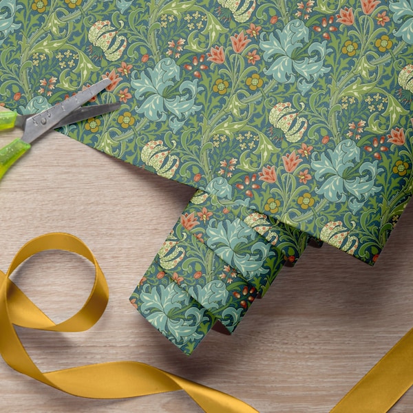 Morris & Co Wrapping Paper - Etsy
