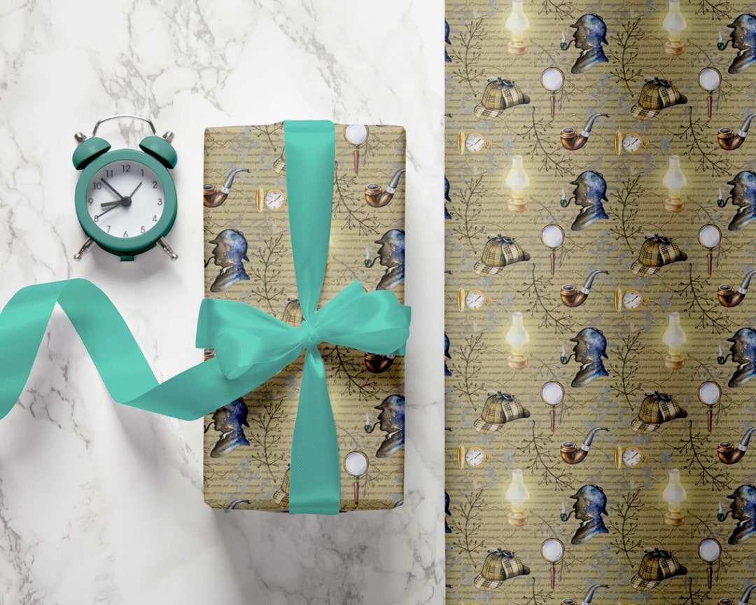 Sherlock Holmes Wrapping Paper – Detective Gift Wrap for Book Lovers ...