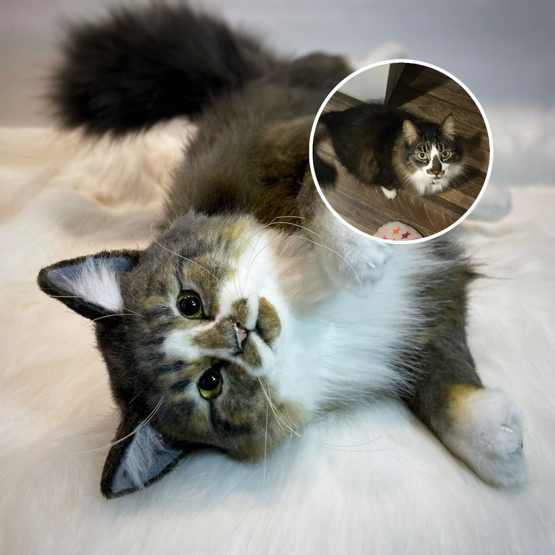 Articulated Realistic Norwegian Forest Cat Replica Articulated Life ...