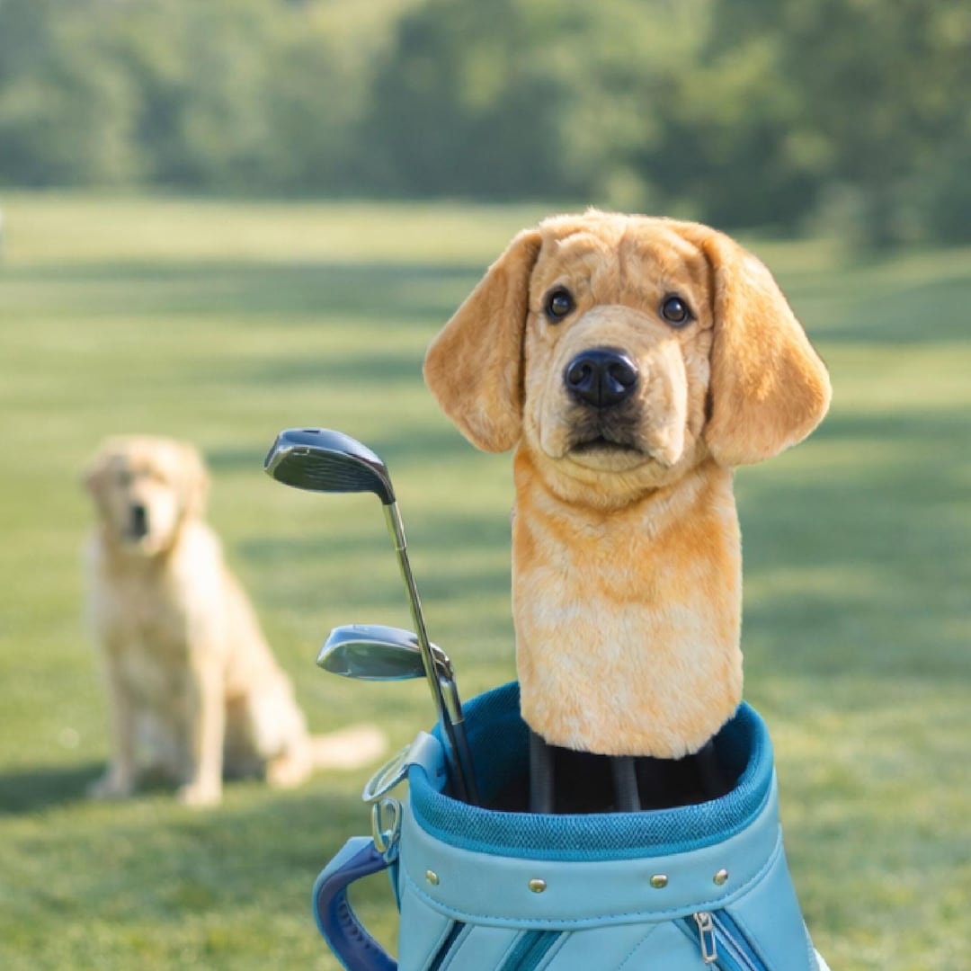 Custom Golden Labrador Golf Club Cover | Custom Dog Golf Headcover ...