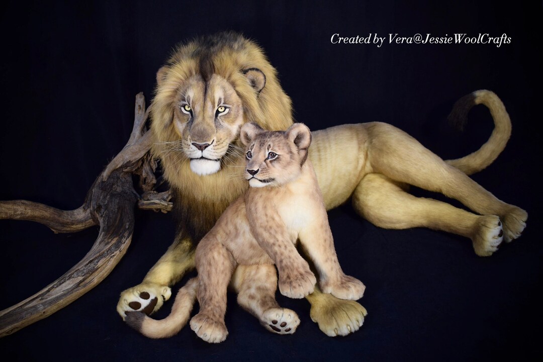 CUSTOM Articulated Lion Replica Realistic Life Size Animal Plushie ...