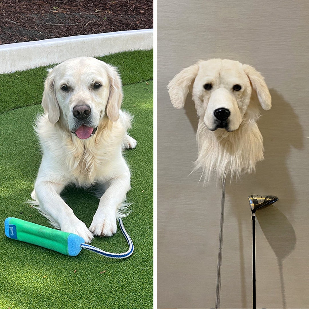 Personalized Golf Headcover With Lifelike Dog Head | Personalized Dog ...