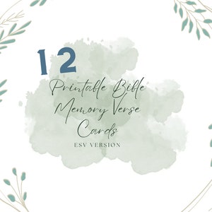Printable Bible Memory Verse Cards (ESV) - Etsy