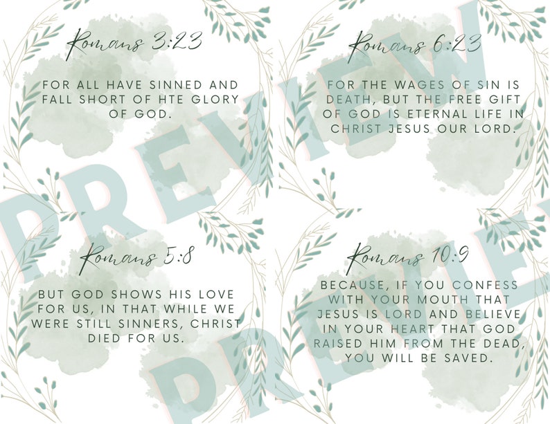 Printable Bible Memory Verse Cards (ESV) - Etsy