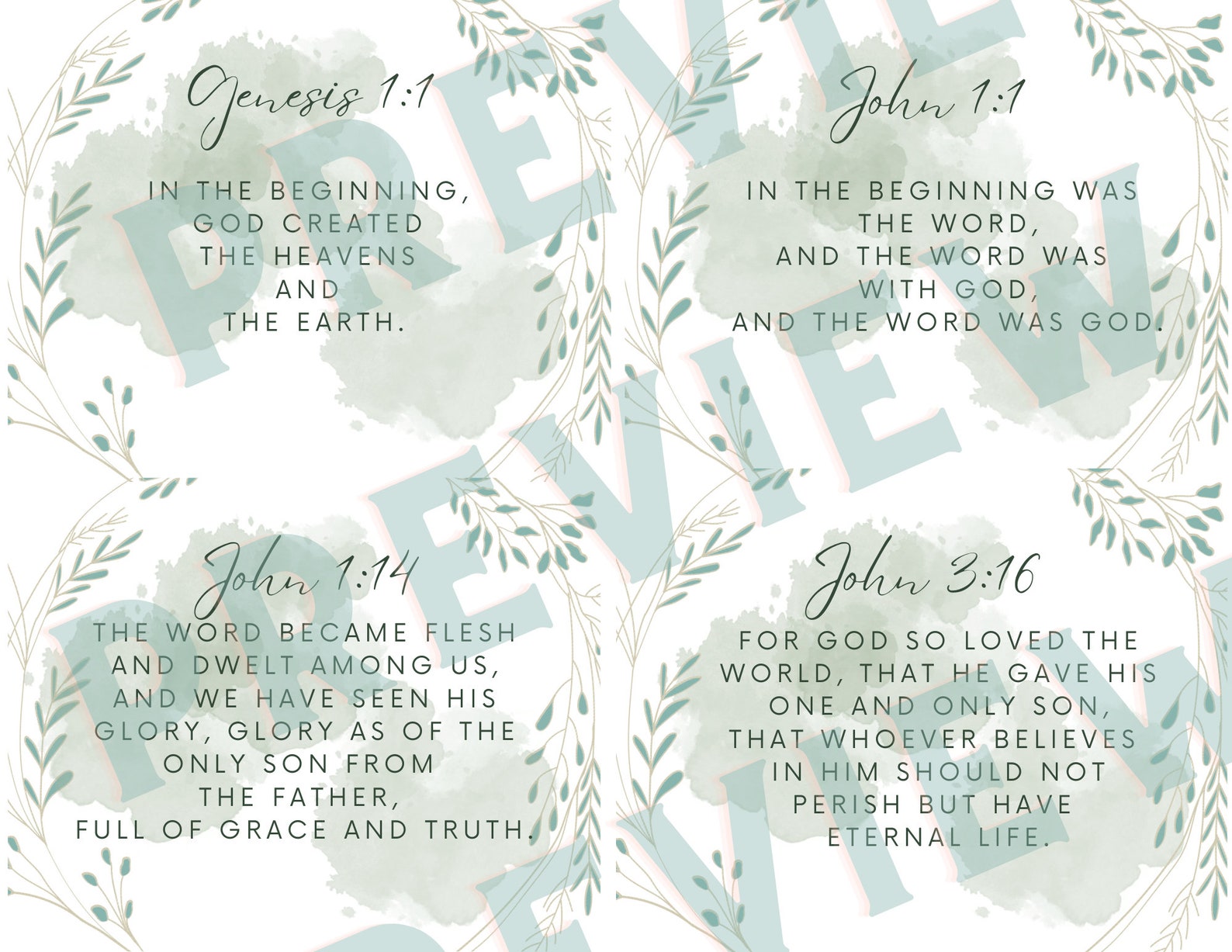 Printable Bible Memory Verse Cards (ESV) - Etsy