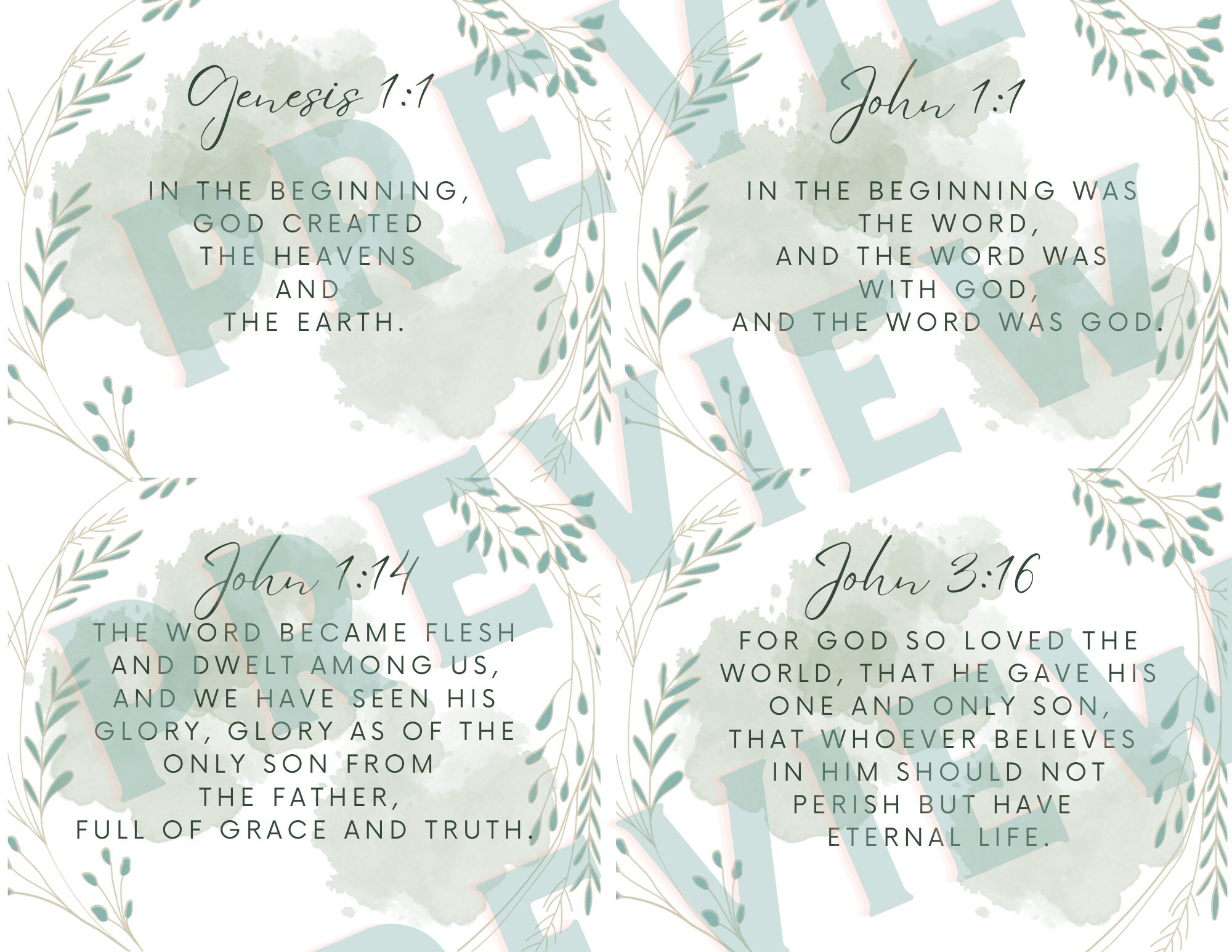 Printable Bible Memory Verse Cards (ESV) - Etsy