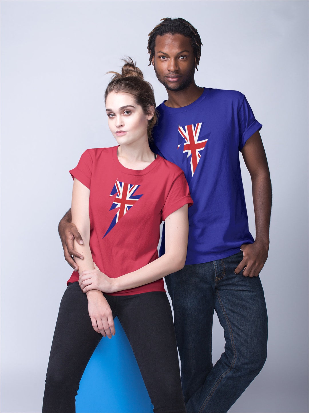 UK Flag Lightning Bolt Great Britain T Shirt Traditional British Pride ...
