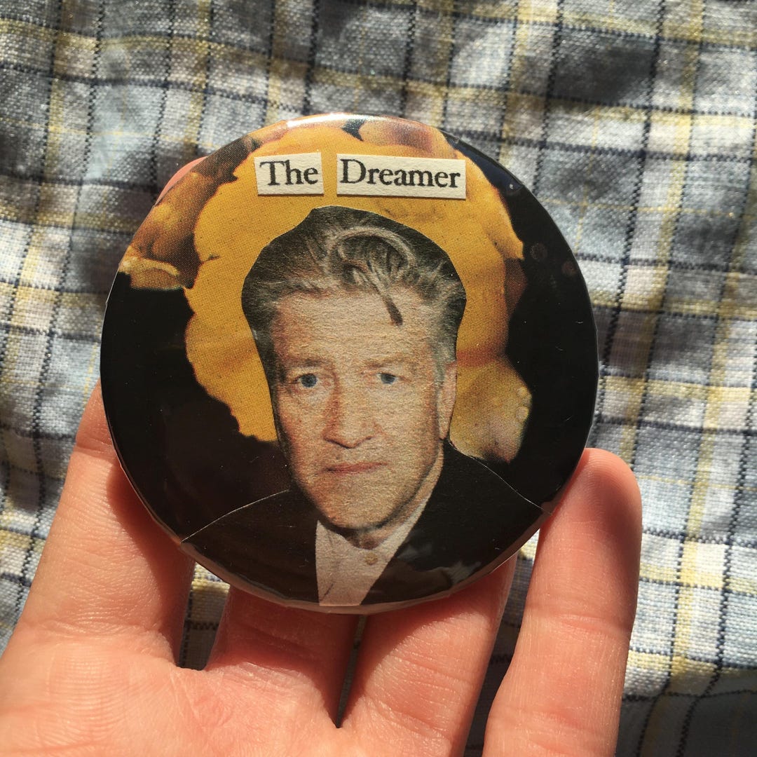 David Lynch Pin Badge, Handmade Collage Button Badge, Film Director ...