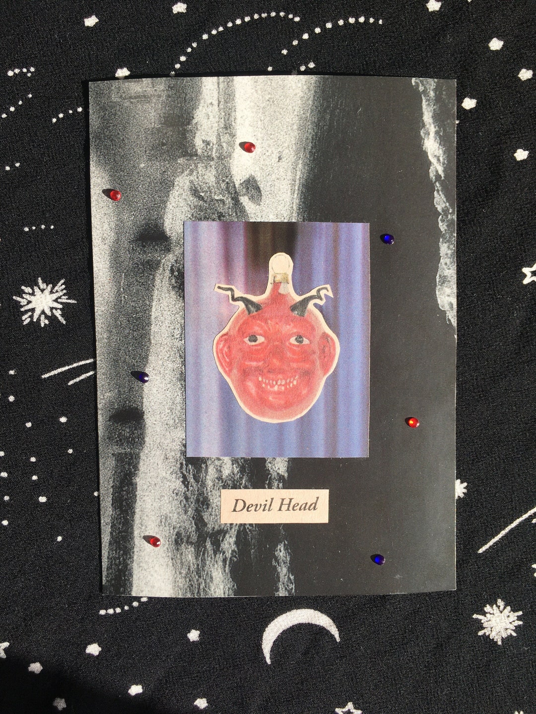 Devil Head Mini Spooky Collage - Etsy