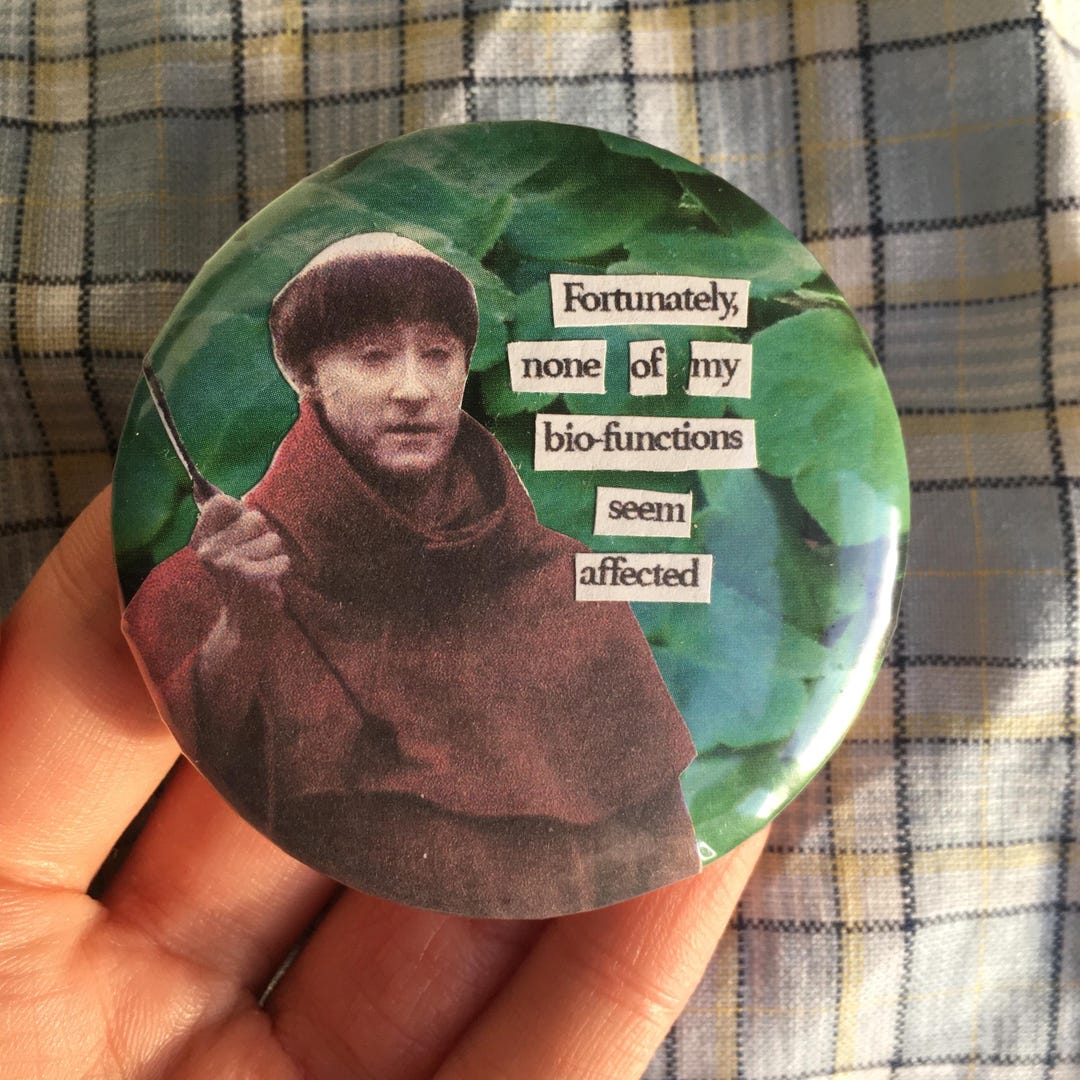 Data Star Trek, Friar Tuck Pin Badge, Handmade Collage Button Badge ...