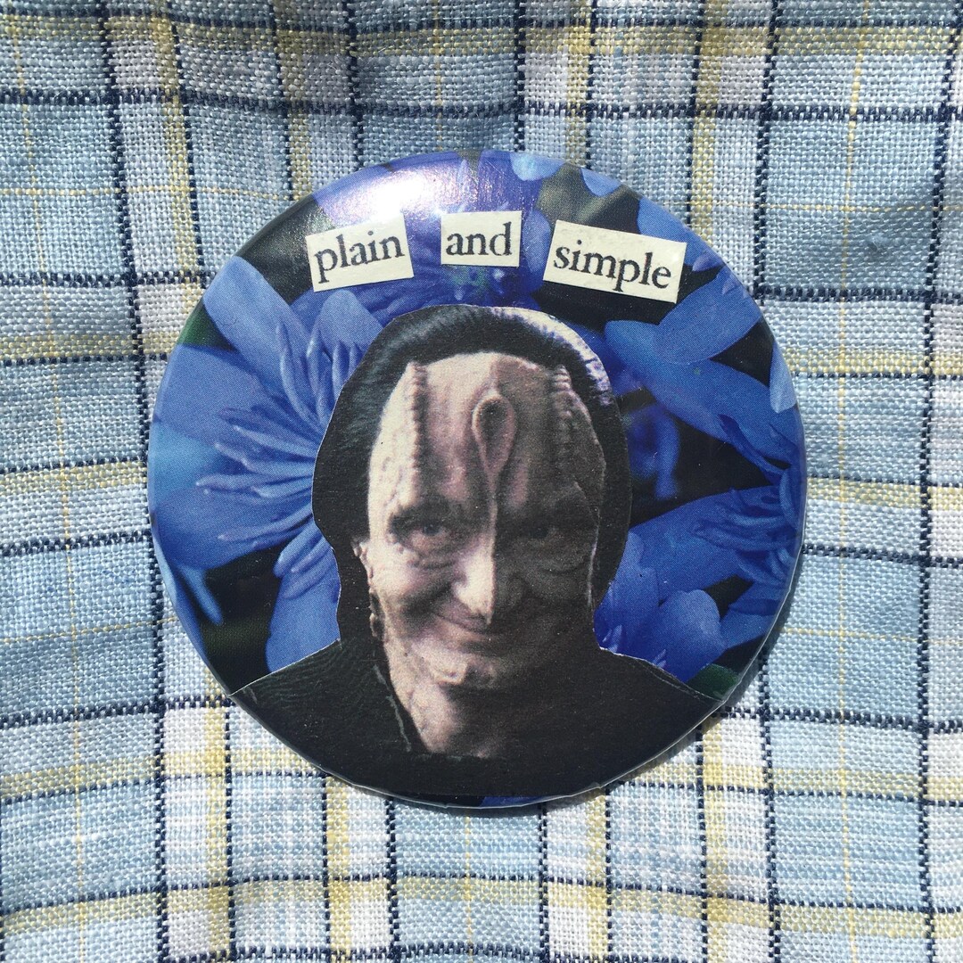 Garak Pin Badge, Handmade Collage Button Badge, Star Trek: Deep Space ...