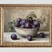 Apple and Plums - Original Oil Still Life Painting on Panel - Etsy