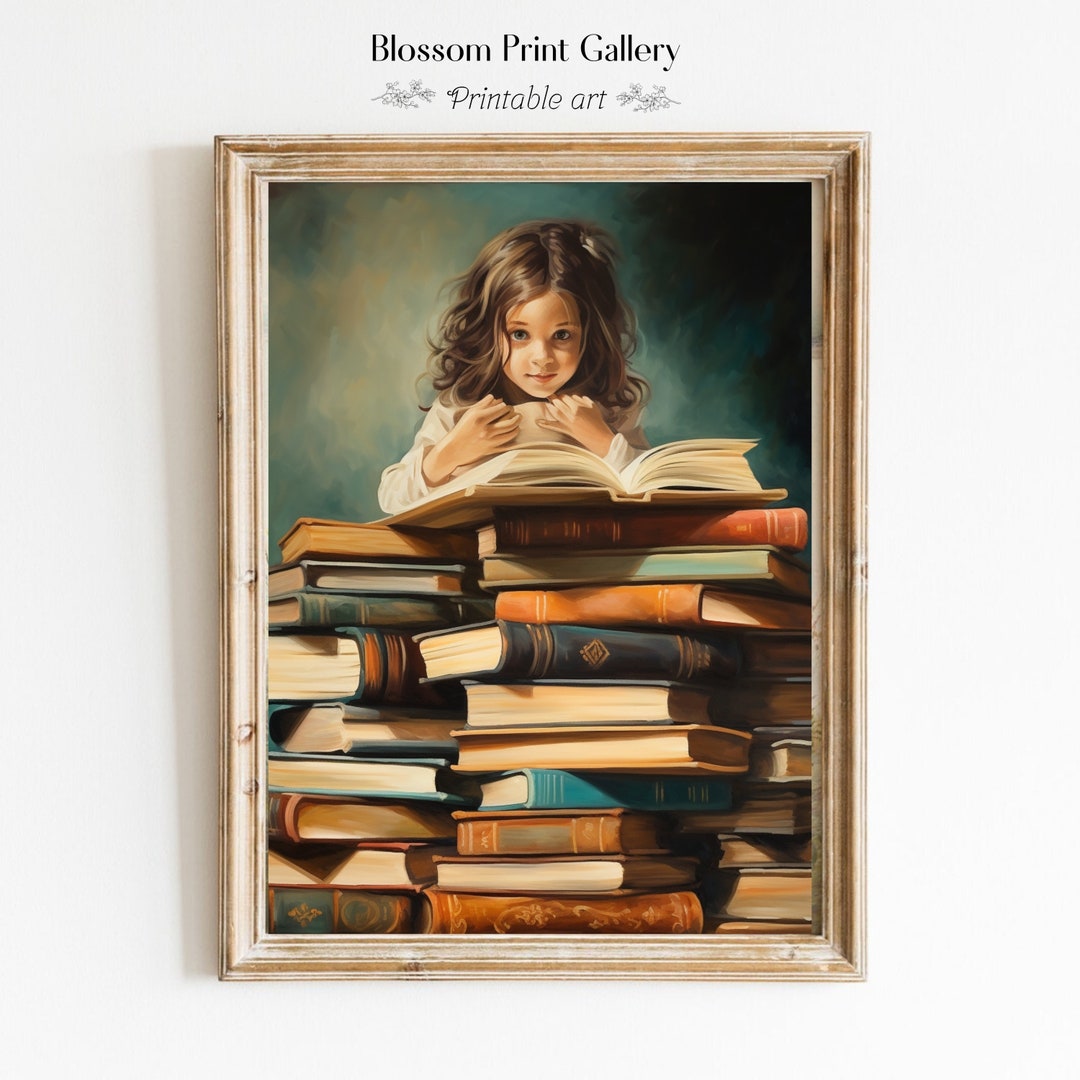 Reading Decor Girl Room Printable Study Room Wall Art Classroom Decor ...